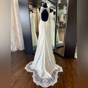 Rebecca Ingram | Dresses | Rebecca Ingram Keyhole Back Crepe Wedding ...